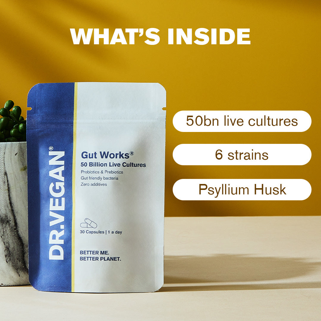 Gut Works® | Vegan Gut Health Supplement with Probiotics – DR.VEGAN