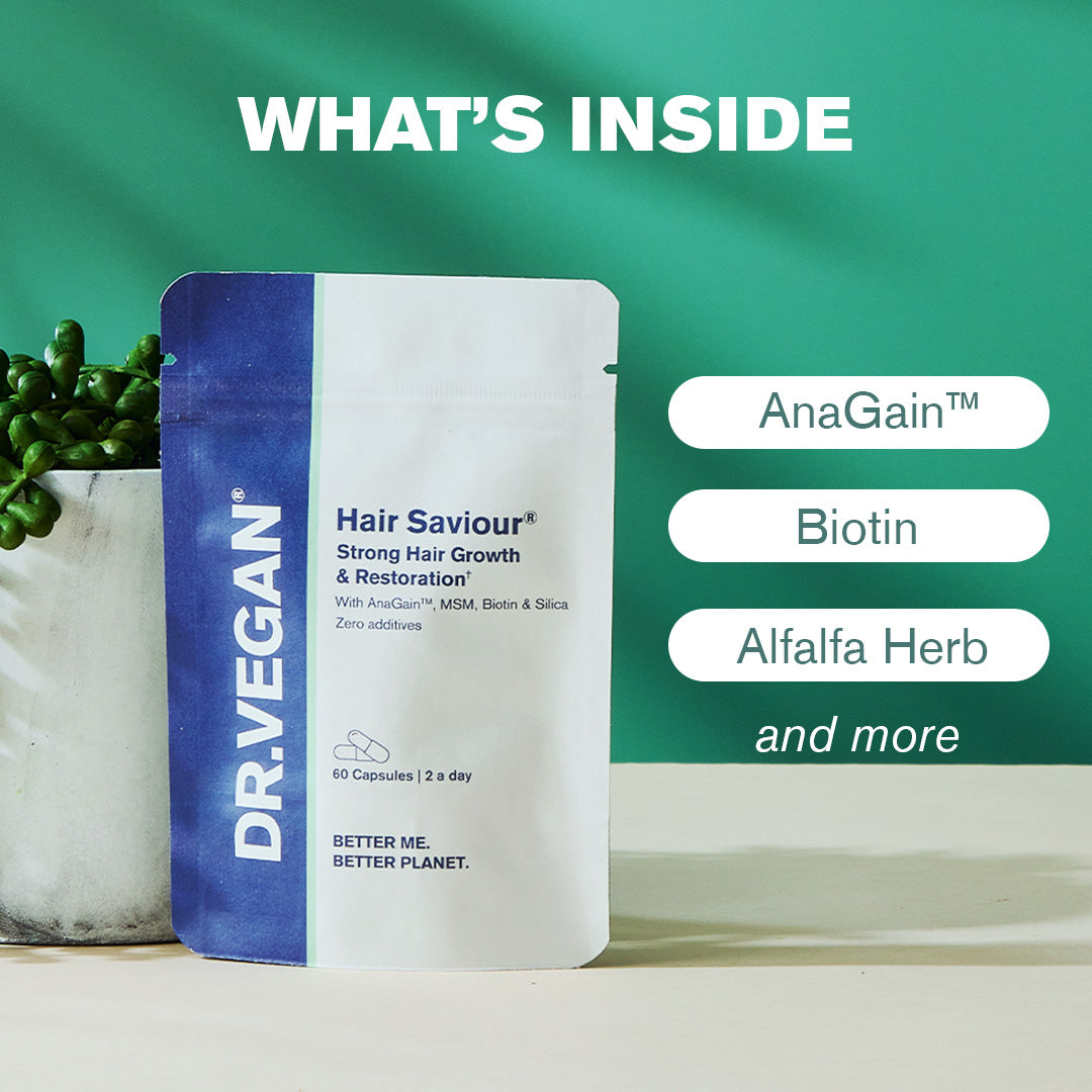 Hair Saviour® | Vegan Hair Supplement for Growth & Thickness – DR.VEGAN